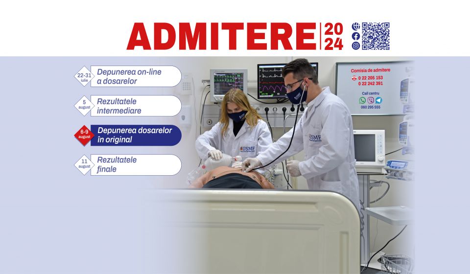 6-9 august – depunerea actelor în original la USMF „Nicolae Testemițanu ...